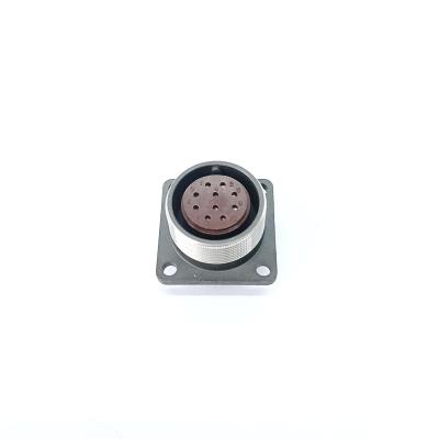 China 2PM22K10Z2 10Pin Female Flange Panel Socket 2PM Series Circular Electrical Connector Thread Lock Industrial Connector for sale