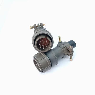 China Russian Standard 2PM24J10QB2 10 Contacts Circular Aviation Connector 2PM-24J10QB2 Male Cable Plug for sale