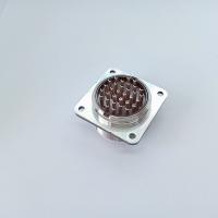 China 32 Pin Male Flange Panel Receptacle Russian Connector 2PM Circular Connector with 500 Cycles Mechanical Lifespan for sale