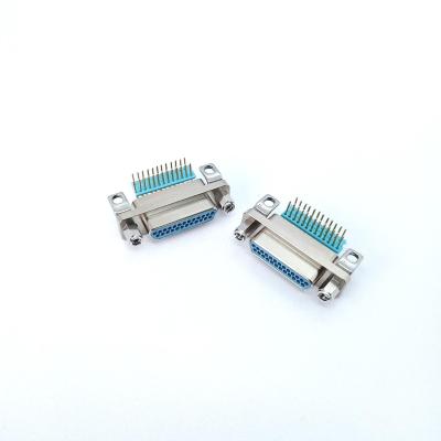 China Right Angle 25 Pin Male J30J Connector Micro Rectangular Connector with 1.27mm Pitch for PCB Mounting for sale