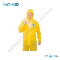 China EN14126 Single Use Overall Biological Protective Gowns Chemical Resistant Type 3 4 5 6 for sale