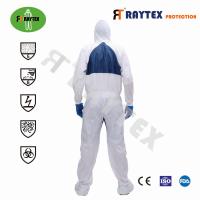 China Type 5B/6B EN 14126 Disposable Microporous White Overall Sealed Taped 50-65 GSM for sale