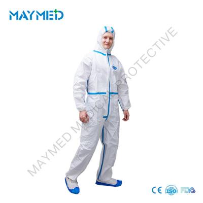 China Liquid Chemicals Resistance Disposable Medical Coveralls Type 4/5/6 Coverall for sale