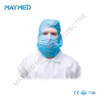 China Disposable Surgical Caps PP Nonwoven Hood With Mask anti dust ISO 13485 for sale