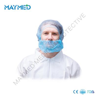 China Blue Earloop Single Use PP Nonwoven Disposable Beard Covers with single elastic or double elastics for sale