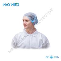 China PP Nonwoven colorful and comfortable Strip Clip Disposable Mob Cap for doctors and nurses ISO13485 for sale