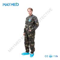 China Disposable Camouflage Nonwoven PP Coverall ISO13485 ISO900 for better protection for sale