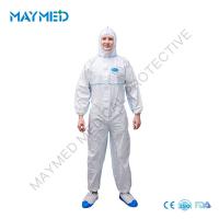 China Type 5/6 Disposable Microporous Chemical Protective Coveralls against virus EN14126 EN1149 for sale