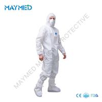China Zipper Disposable Hooded Medical Coverall for sale