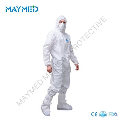 China Zipper Disposable Hooded Medical Coverall for sale