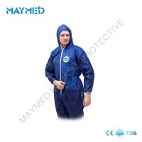 China PP 25-70g PP Isolation Disposable Protective Clothing Zipper Front ISO13485 for sale