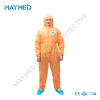 China Microporous Nonwoven Disposable Medical Coveralls CAT III Type 5/6 EN14126 PP+PE overalls for sale