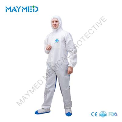 China S-5XL Disposable Nonwoven Microporous Protective Coverall  microporous overalls with SMS back design for sale