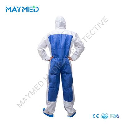 China Single Use Hooded Microporous SMS Medical Protective Coverall for sale