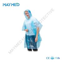 China Disposable Waterproof Plastic PE Visitor Coat Poncho Raincoat for sale