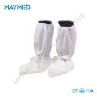 China Disposable CPE Waterproof Boot Cover With Ties for sale