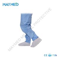 China Waterproof White Nonwoven PVC Sole Footwear Covers Disposable for sale