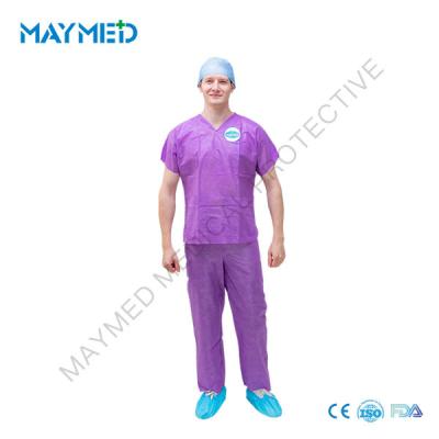 China Protective SMS Disposable Scrub Suits Anti wrinkle for sale