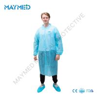 China factory directly PP 25g Disposable Visitor Coat With 2 Ply Collar with buttons/velcros/zipper for sale