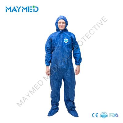 China SFS 90g Nonwoven Disposable Coveralls Unisex for working clothing anti virus Medical overalls for sale