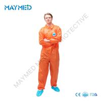China Dustproof and Waterproof Nonwoven Disposable Medical Coveralls Without Hood for sale