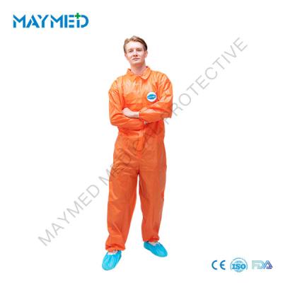 China Dustproof and Waterproof Nonwoven Disposable Medical Coveralls Without Hood for sale