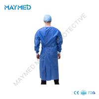 China SMS Hospital Nonwoven Disposable Operating Gowns With Cuffs surgical gowns for sale