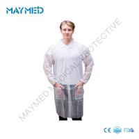 China Nonwoven Disposable Lab Coats With Buttons And Pockets for sale