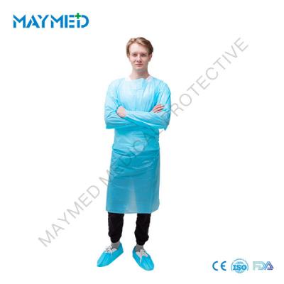 China Disposable SMS PE Thumb Up Medical Protective Apron AAMI PB70 LEVEL 3 for sale