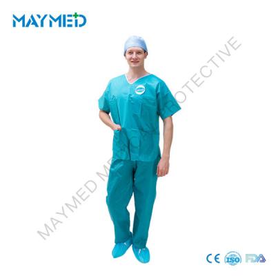 China Medical SMS 40-60g Disposable Scrub Suits for sale