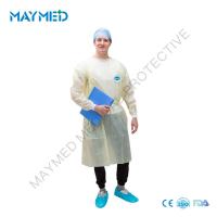 China PP Nonwoven Disposable Isolation Gowns 30gsm Blue / Yellow Single Use for sale