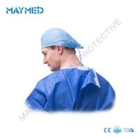 China EN13795 Knitted Cuffs Disposable Surgical Gowns SMS 45g anti virus EN13795 for sale