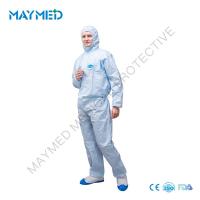 China ISO13485 Zipper Front Opening Disposable Microporous Coverall for sale