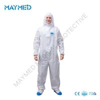 China ISO13485 Zipper Front Opening Disposable Microporous Coverall for sale