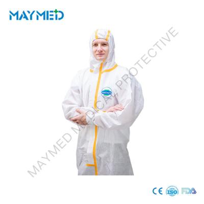 China ISO 13485 Type 4 5 6 Disposable PPE Work Protective Jumpsuit With Sealed Seam for sale