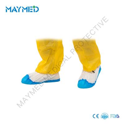 China PP CPE Coated Anti Slip Medical Disposable Surgical Shoe Covers for sale