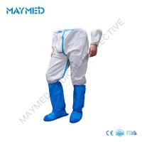 China Disposable Waterproof Protective Medical CPE Shoe Bootie Covers for sale