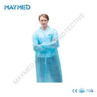 China Velcro Closure 70g PP Nonwoven Yellow Disposable Lab Coats for sale
