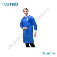 China Knitted Cuffs SMS Protective Breathable confortable Lab Coats ISO13485 from China factory directly for sale