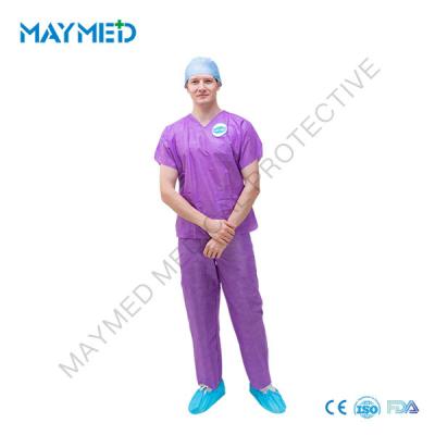 China Disposable SMS Medical Scrub Suits Antistatic Shirt And Pants for sale
