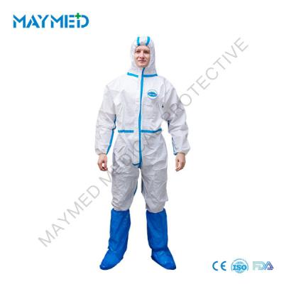 China Anti Virus Type 4B 5B 6B Medical Microporous Disposable Medical Coveralls for sale