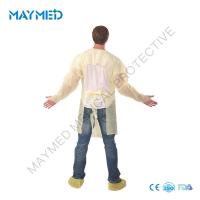 China Ultrasonic SMS Coated PE Film Medical Disposable Surgical Gowns for sale