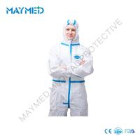 China Cat III Type 4 5 6 Microporous Disposable Protective Coverall for sale