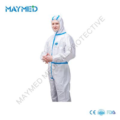 China Type 4 5 6 65gsm Microporous Chemicals Resistance Coverall for sale