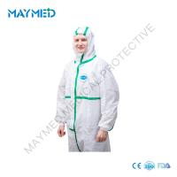 China Type 4 5 6 Chemical Resistant Disposable Protective Coveralls 65gsm for sale