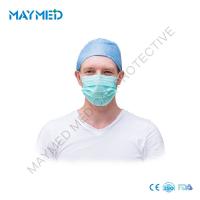 China 3 Ply PP Meltblown Nonwoven Disposable Face Mask 17.5*9.5cm for sale