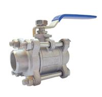 China Q11F-16P Die Casting Ball Valve SS316 Body / Ball / Stem POM Ball Seat Length 107mm for sale