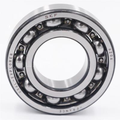 China SKF 6206 Deep Groove Ball Bearing 30mm ID Brass Cage 19.5KN Cr for sale