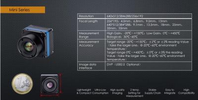 China MINI Thermal Imaging Module Camera 256×192 Resolution 12μm WLP with Ultra-Low Power Consumption for sale