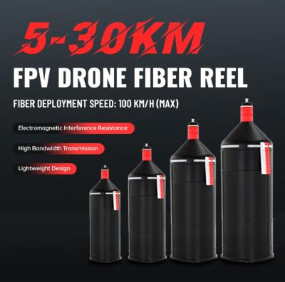 China FOVA Anti-Interference FPV Drone Fiber Reel 30KM Range 100KM/H Deployment for sale